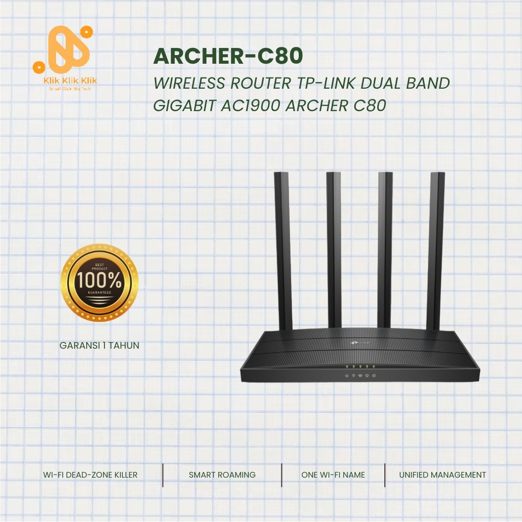 Jual Router TP-Link Archer C80 AC1900 WiFi Dual Band Internet Stabil ...
