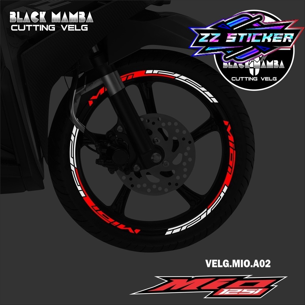 Jual (Cod) Cutting Sticker Velg Mio - Stiker Lis List Variasi Ban/Velg ...