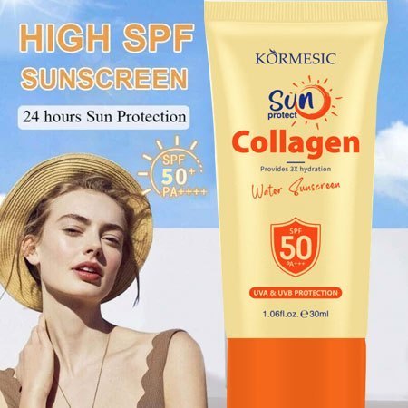 Jual COD Collagen Whitening Sunscreen 50g Sunblock Cream SPF50 PA ...