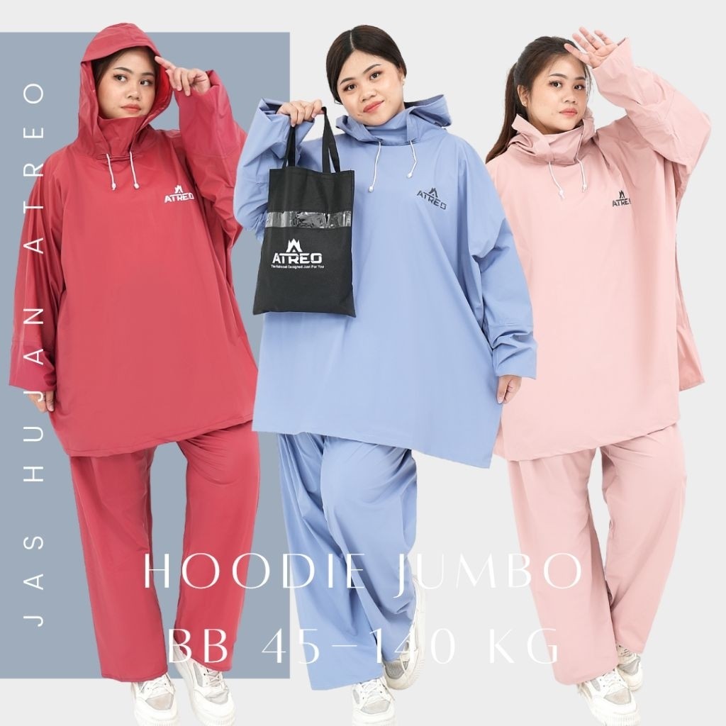 Jual Jas Hujan Atreo Hoodie Super Jumbo Big Size Tebal Awet Anti Rembes ...