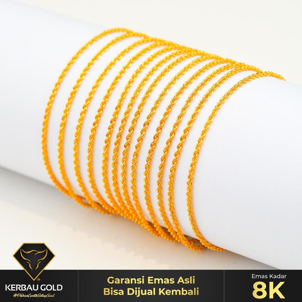 Jual [Kerbau Gold] Gelang Emas Tambang Korean 8K - Emas Asli 100% ...