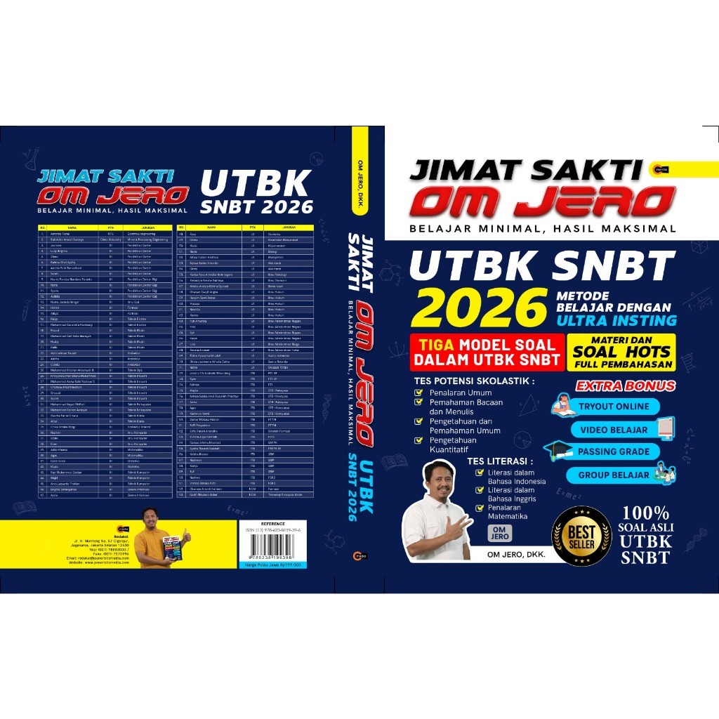 Jual Buku Pelajaran - Jimat Sakti Om Jero UTBK SNBT 2026 - Om Jero ...