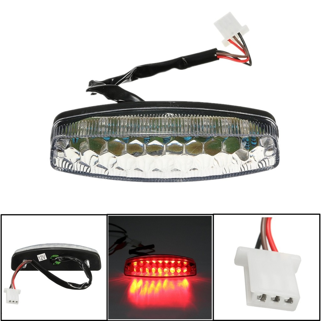 Jual 12V Motorbike Red LED Rear Tail Brake Light For 50 70 110 125cc ...