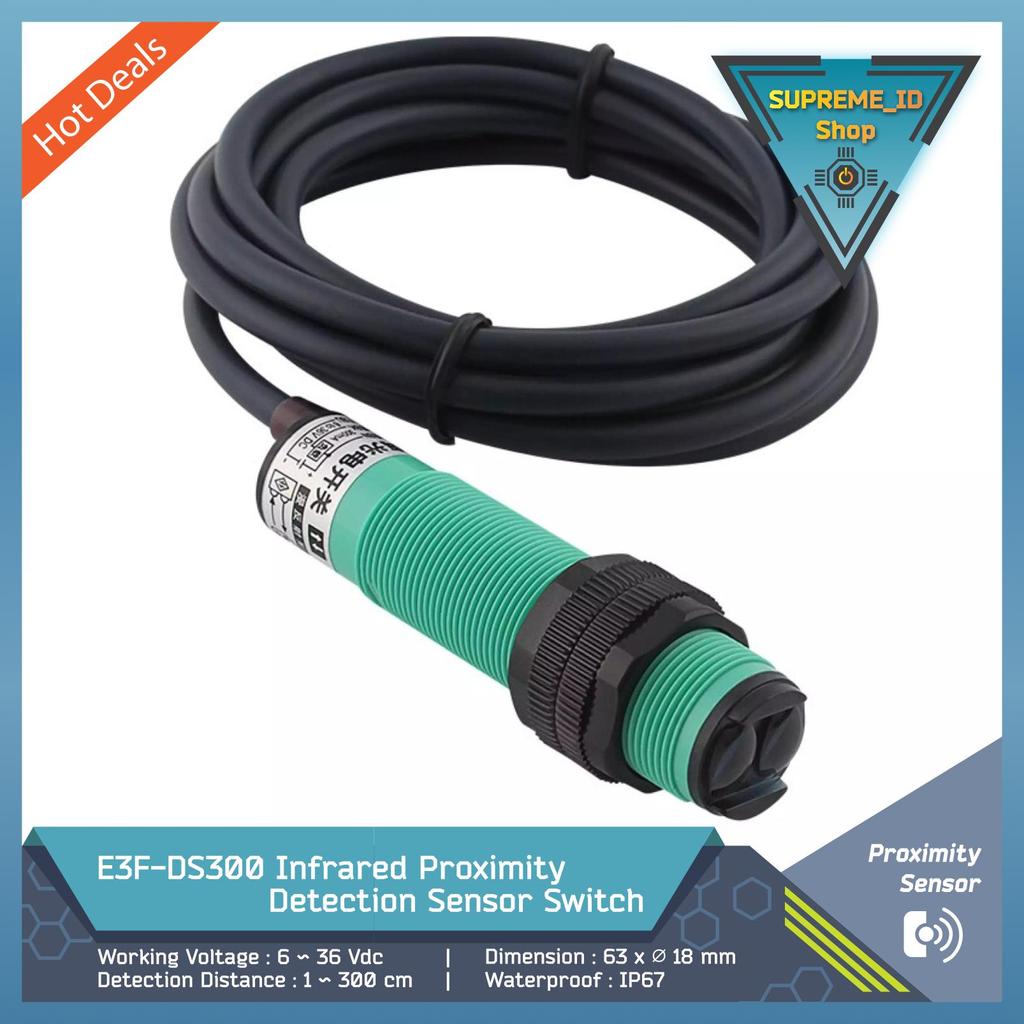 Jual E3F-DS300 IR Infrared Proximity Detection Sensor NPN/PNP | NO/NC ...