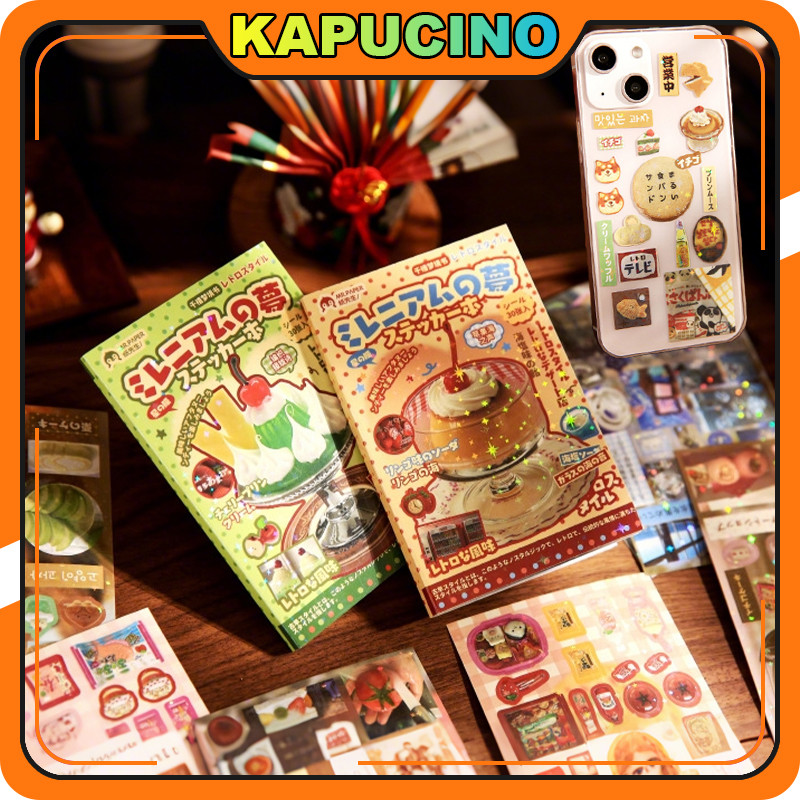 Jual 30 Lembar Stiker Makanan Mini Bergaya Retro Jepang / Japanese ...