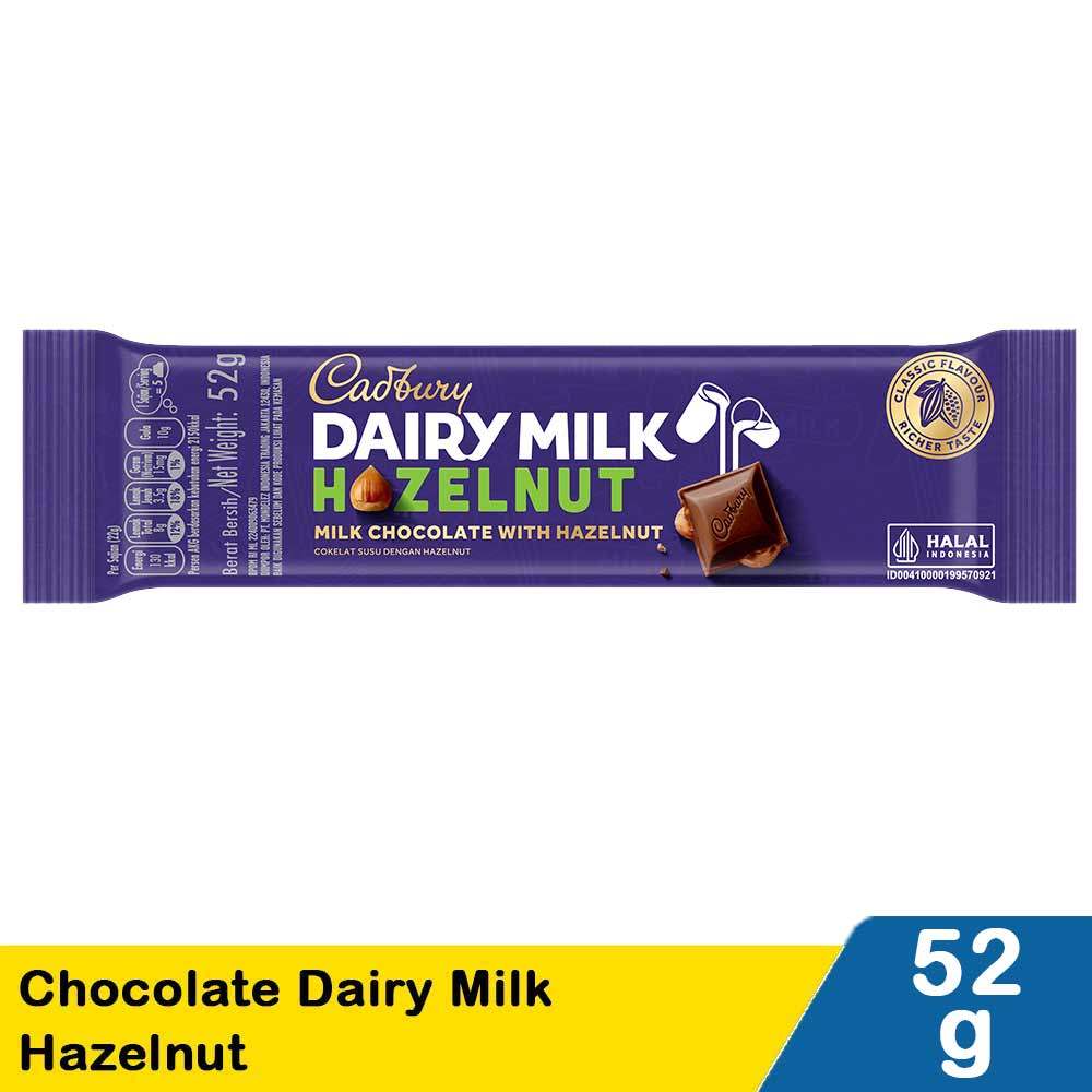 Jual Cadbury Dairy Milk Cokelat Hazelnut 52g | Shopee Indonesia