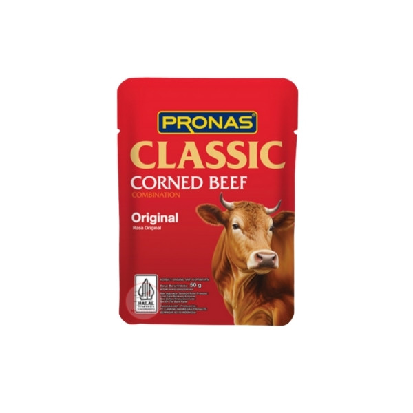 Jual PRONAS CORNED BEEF ORIGINAL SACHET 50 GR | Shopee Indonesia