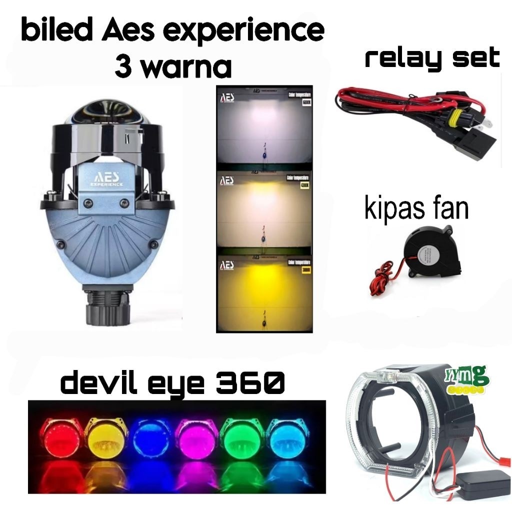 Jual PAKET LENGKAP BILED AES ALL WEATHER PLUS AES 3 WARNA EXPERIENCE 2 ...