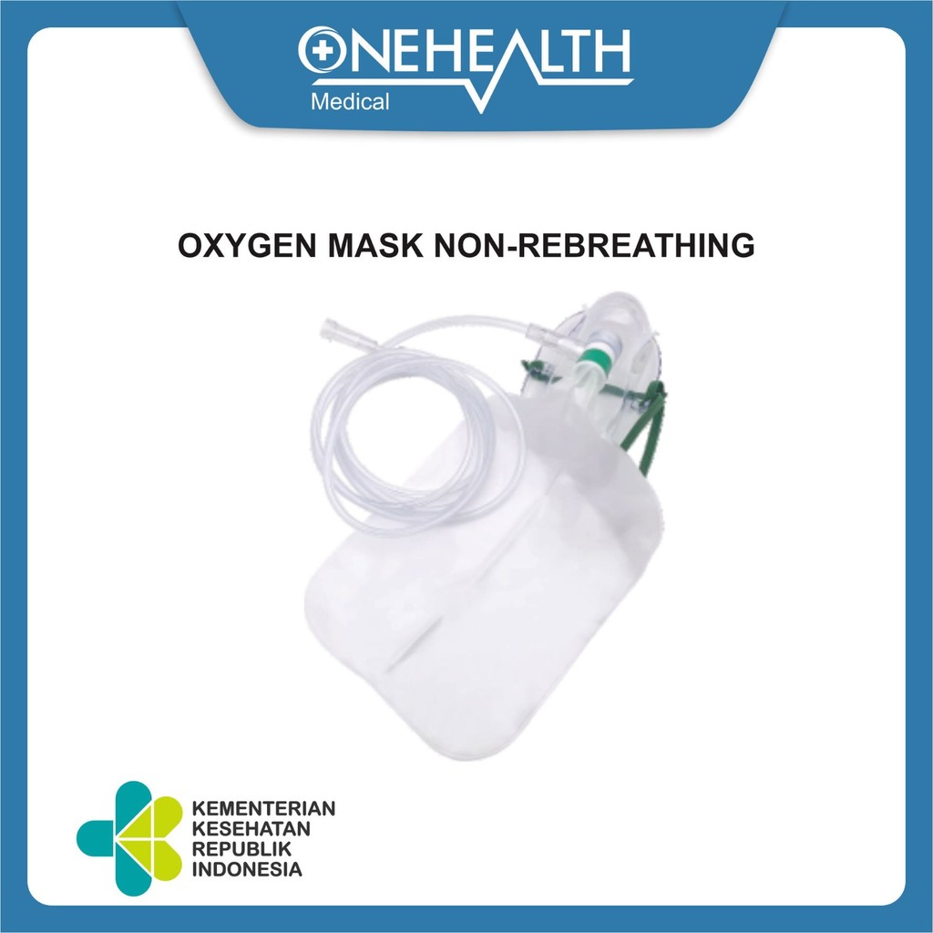Jual Onehealth Masker oksigen Medis Non-Rebreathing Oxygen Face Mask ...