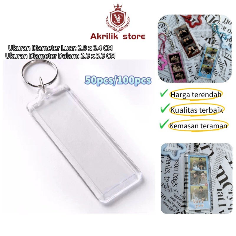 Jual 50/100PCS Gantungan Kunci Akrilik Ganci Keychain Foto Kecil Kpop ...