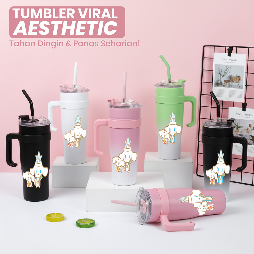 Jual Tumbler Botol Air CINNAMOROLL Viral Tumbler Viral Aesthetic 3D ...