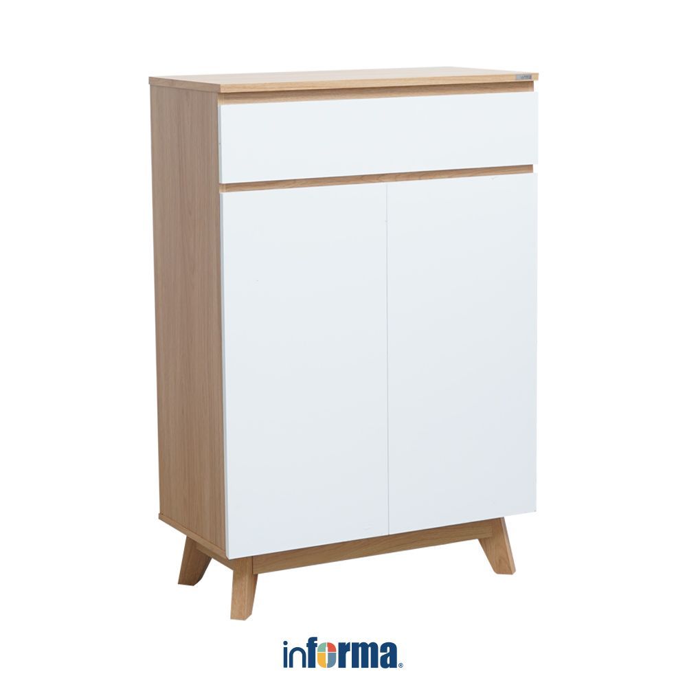 Jual Informa Preston Kabinet 2 Pintu Dengan 1 Laci - Putih Oak Lemari ...