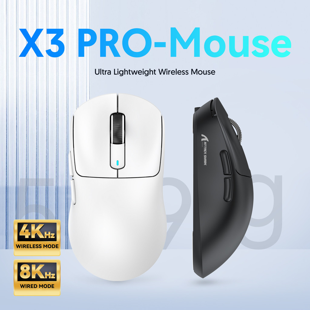 Jual Attack Shark X3Pro X3 Wireless Mouse Lightweight PAW3395 26000dpi ...