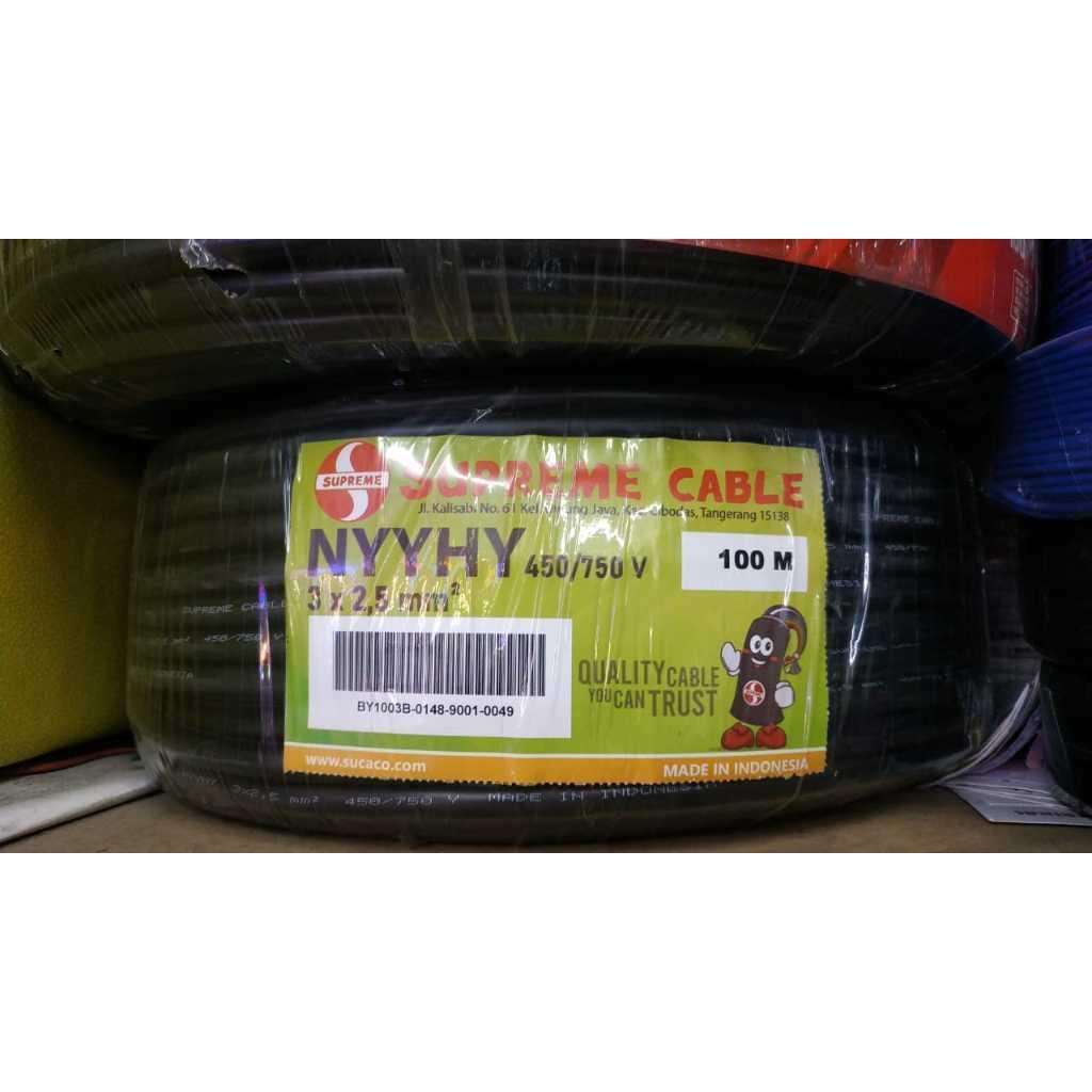 Jual SUPREME KABEL NYYHY 3X2,5MM 3X2,5 MM 3X2.5 SUPREME SERABUT 50M ...