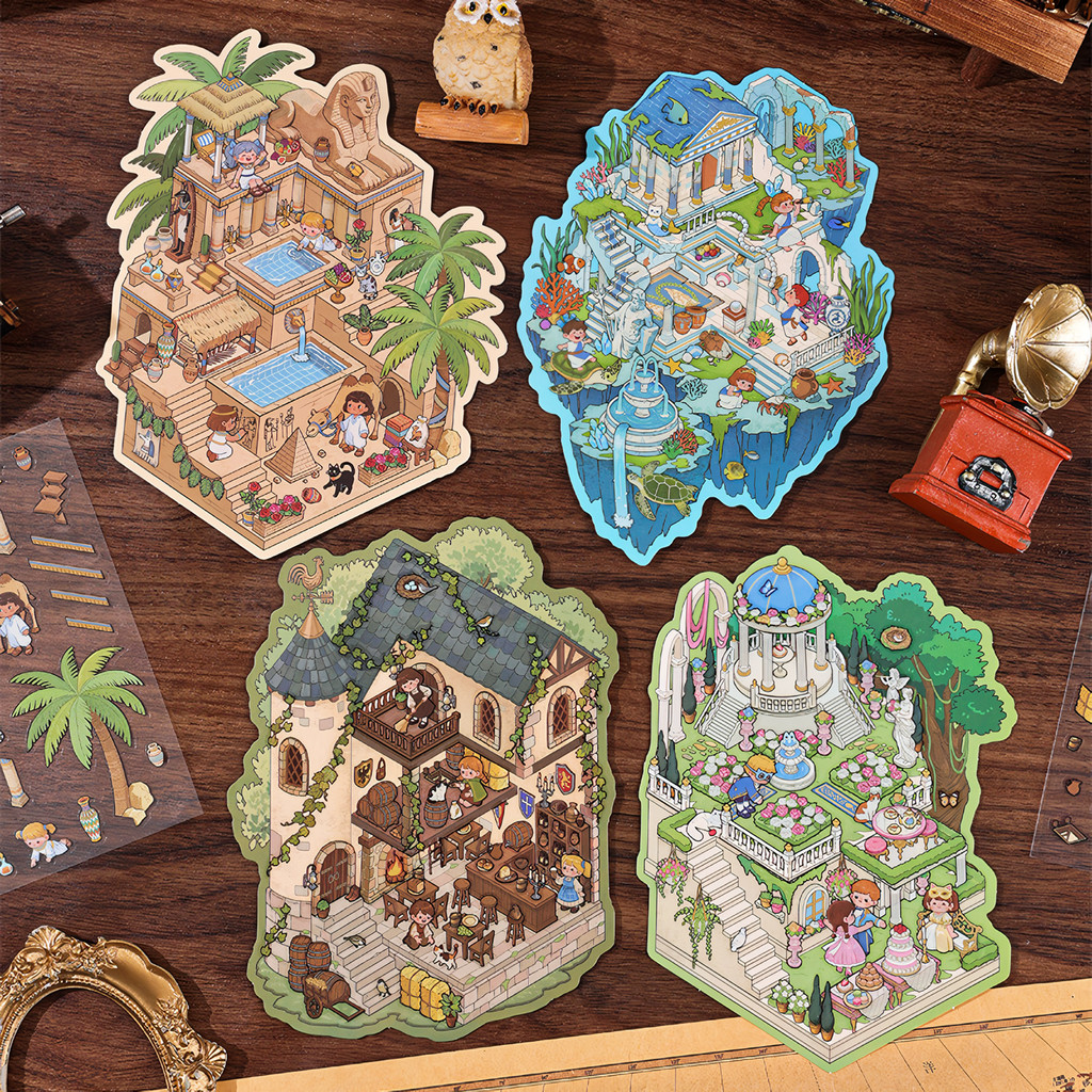 Jual 3D Stickers Find Your Joy Fantasy Palace Sticker Set Featuring The ...