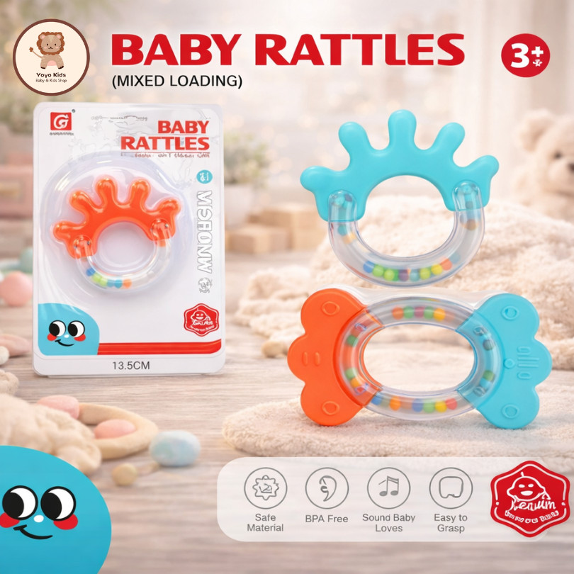 Jual Mainan Gigitan Bayi Teether Anak Kerincingan Stick Sensorik ...