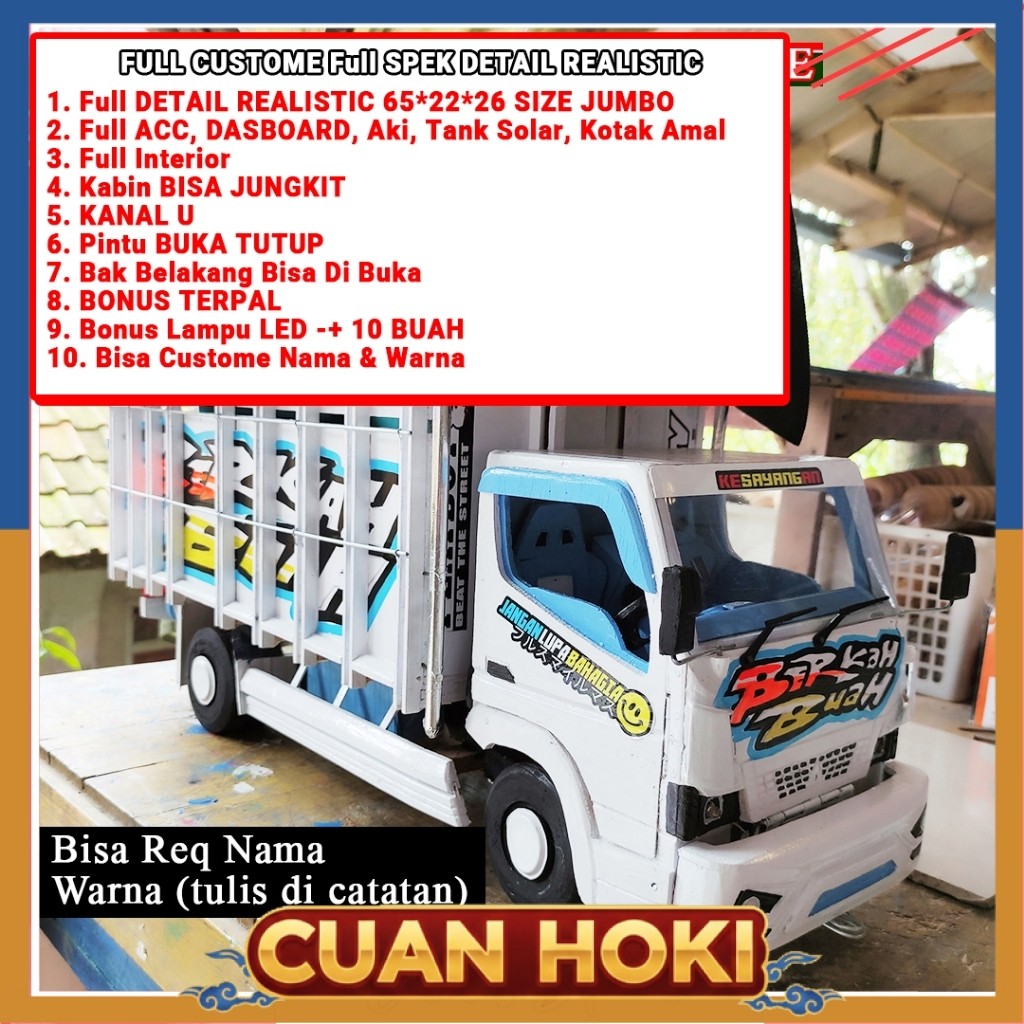 Jual CUAN HOKI MAINAN TRUK OLENG SPESIAL FULL CUSTOME LAMPU TERPAL ...