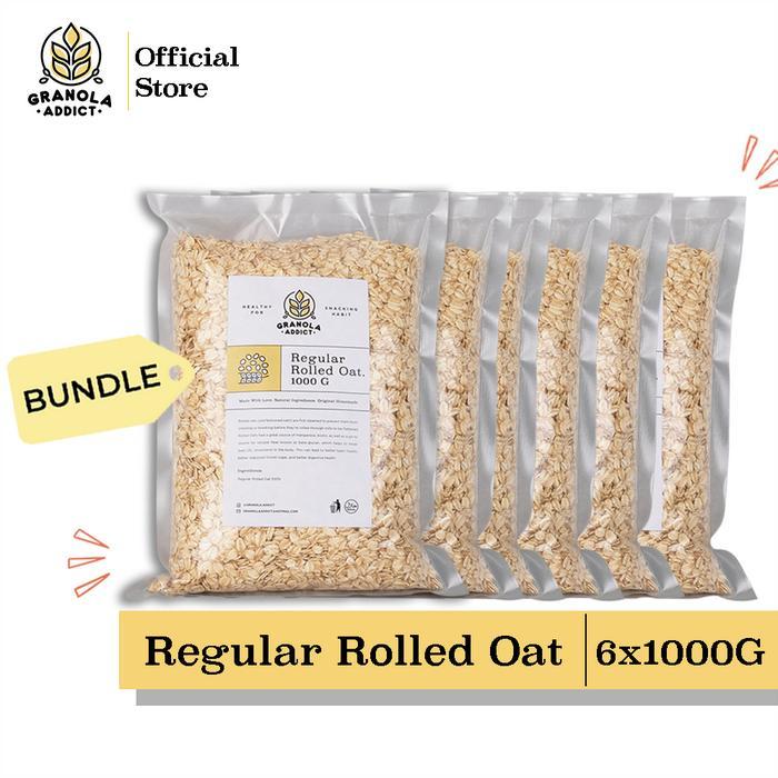 Jual Granola Addict - PAKET ISI 6 Rolled Oat / Gandum Utuh / Gandum ...