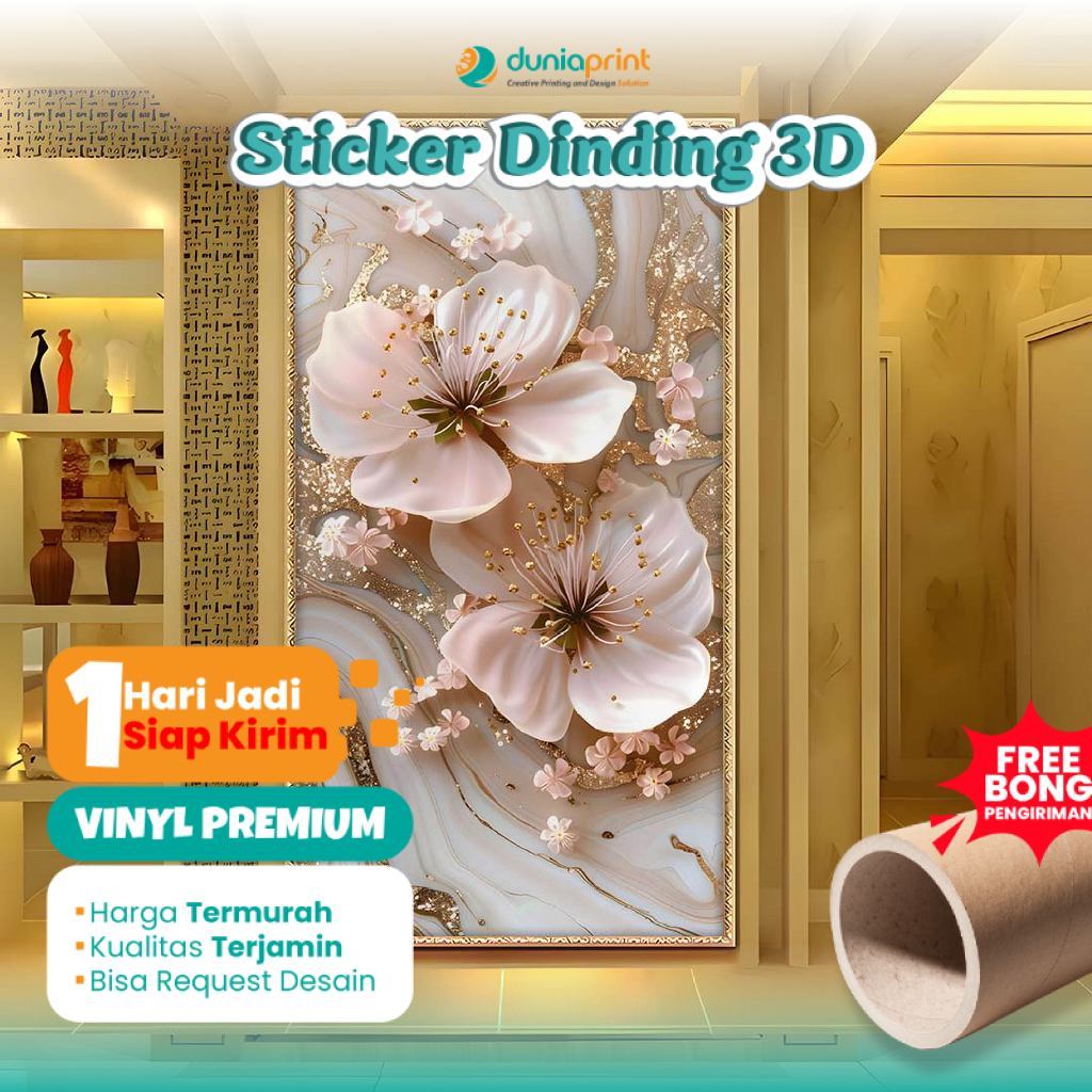 Jual Stiker Dinding | Stiker Dinding Bunga 3D | Stiker Dinding Motif ...