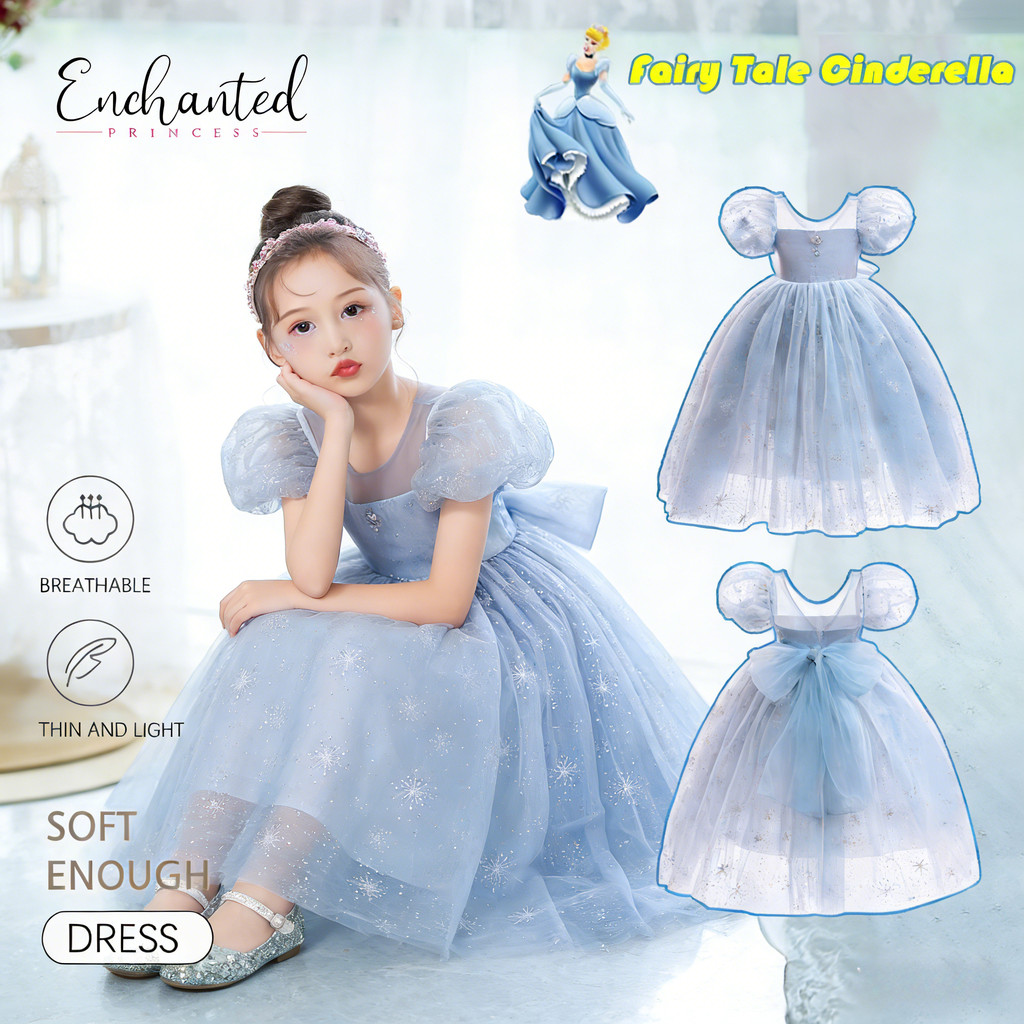 Jual [ENCHANTED PRINCESS] Gaun anak perempuan gaya baru lengan puff ...