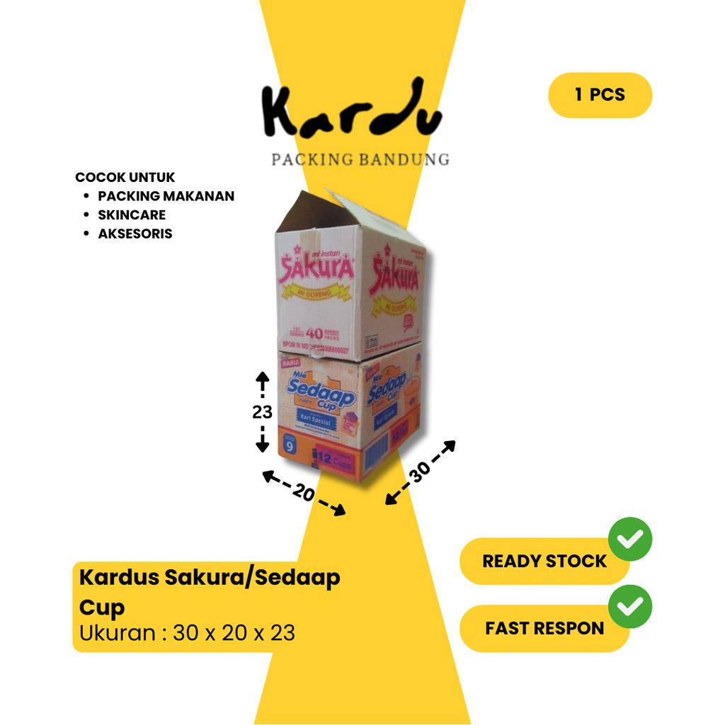 Jual Kardus Bekas Sakura/Sedaap cup | Kardus Packing Barang | Harga ...