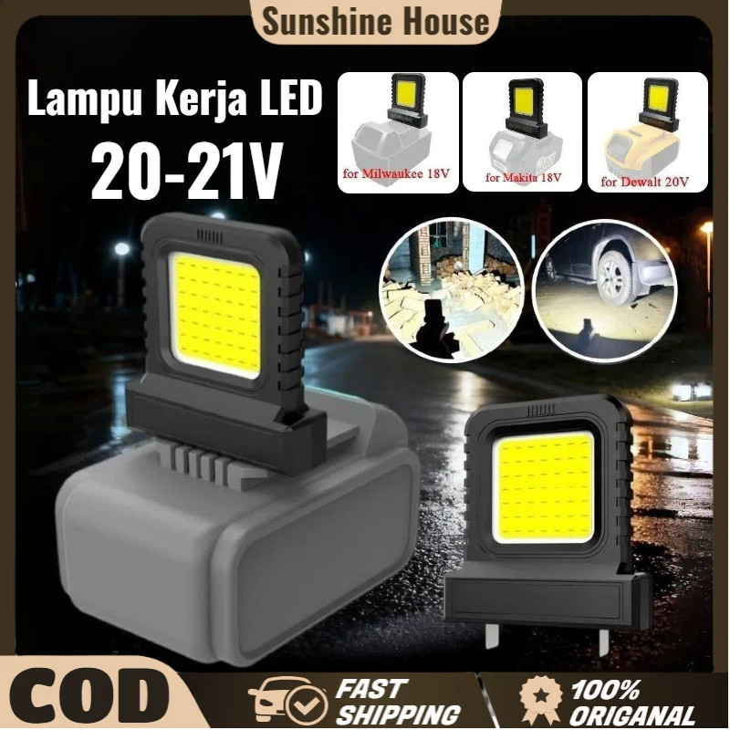 Jual Lampu LED Sorot Multifungsi 21V Baterai Alat Listrik Luar Ruang ...