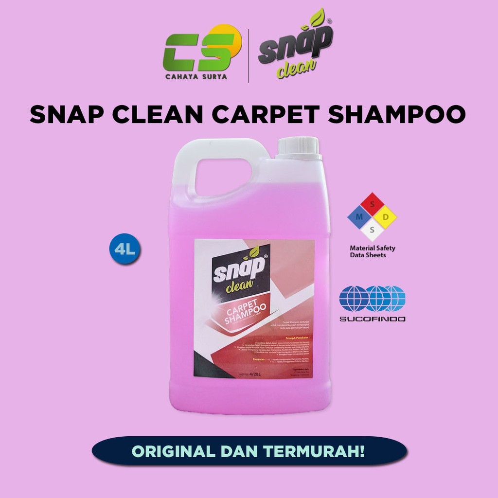 Jual Snap Clean - Carpet Shampoo 4L [Sabun Karpet] | Shopee Indonesia