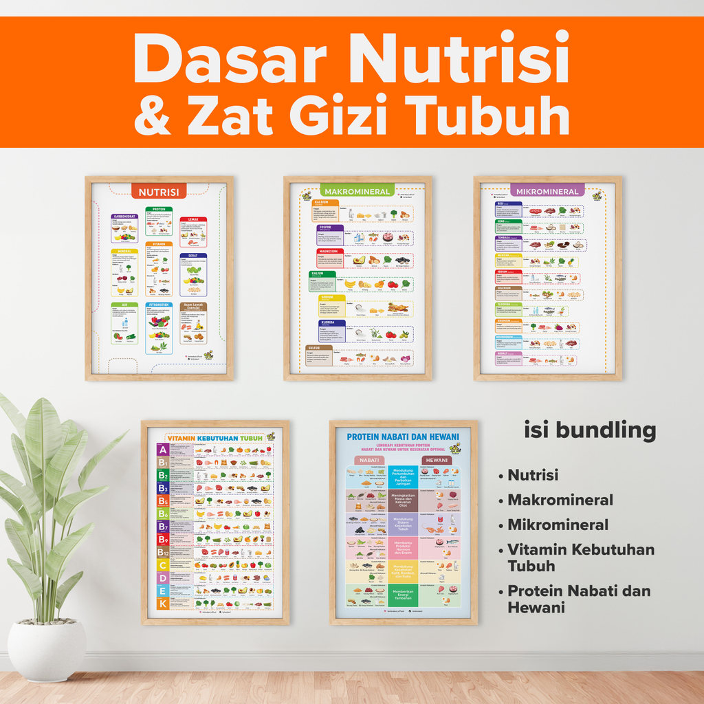Jual Poster Alat Peraga Edukasi Nutrisi Gizi Makromineral Mikromineral ...