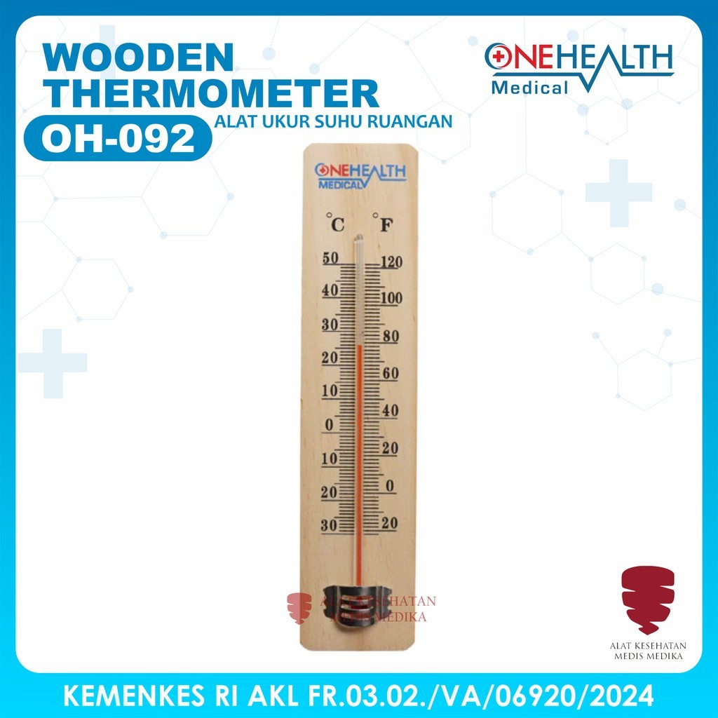 Jual Wooden Thermometer OH-092 Alat Ukur Temperatur Suhu Ruangan Ruang ...