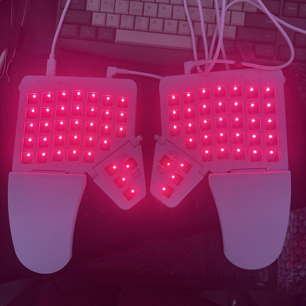 Jual Split Keyboard Kit Hot Swap 76keys Custom Wired Singlemode ...