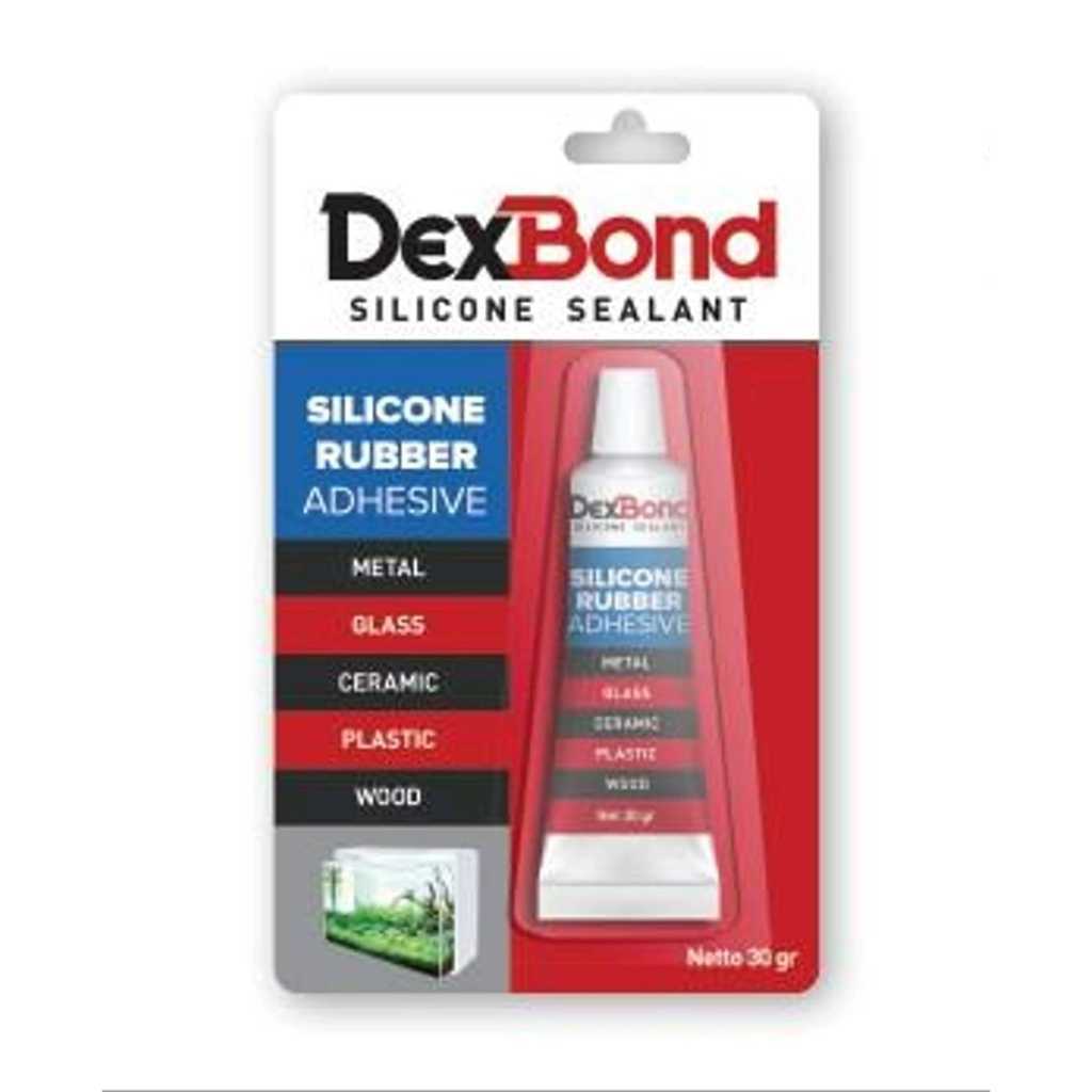 Jual DEXBOND Silicone RUBBER 30 GRAM Lem Kaca Sealant Bening Aquarium ...