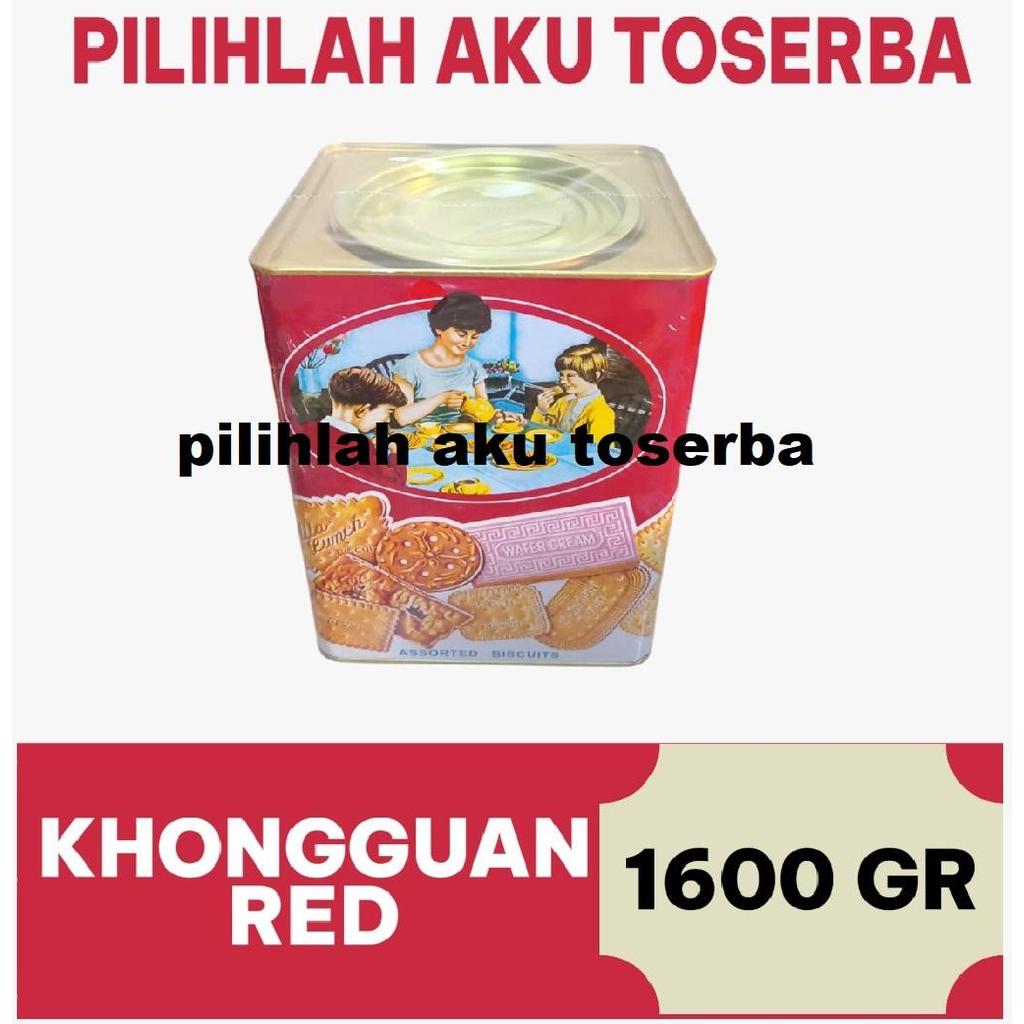 Jual KHONG GUAN ASSORTED RED KALENG 1600 gr - ( HARGA 1 Kaleng ...