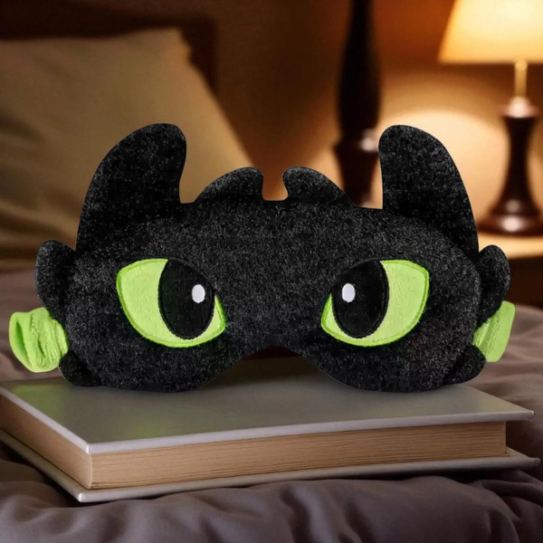 Jual How To Train Your Dragon Series Night Fury Cool Plush Sleep Mask ...