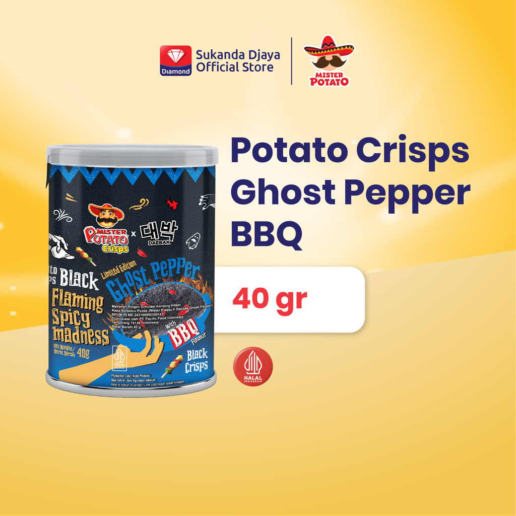 Jual Mister Potato Snack Crisps Ghost Pepper BBQ 40 Gr | Shopee Indonesia