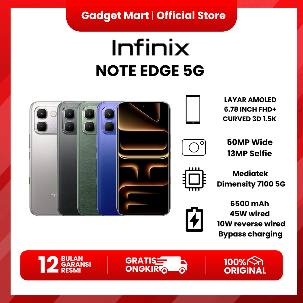 Jual INFINIX Note Edge 5G+ 8/256GB - Garansi Resmi | Shopee Indonesia