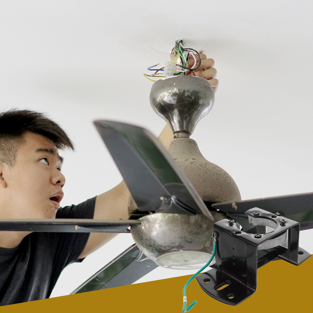 Jual Ceiling Fan Hanging Bracket Solid Iron Construction for Maximum ...