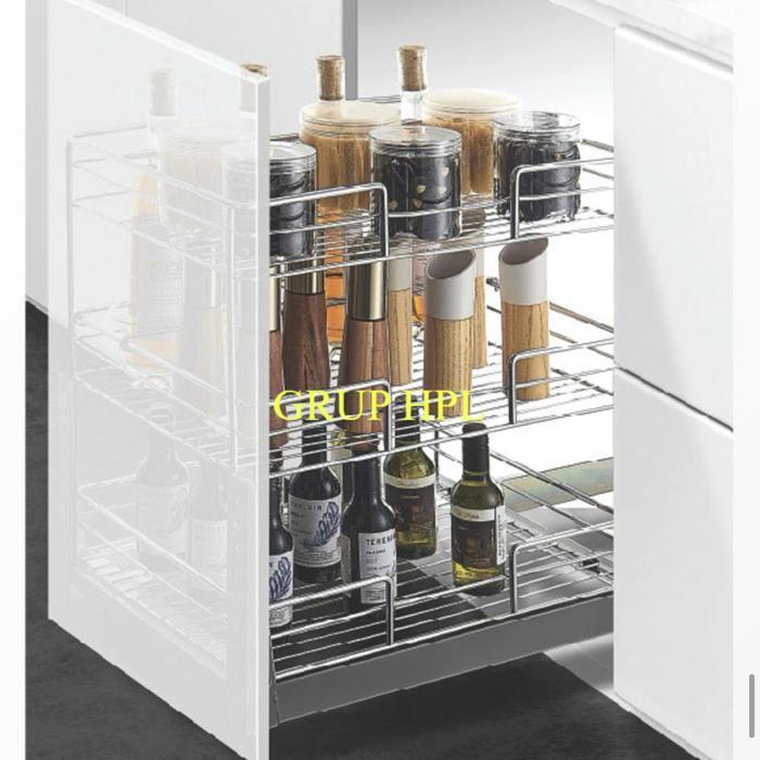 Jual TWIN RAK BOTOL 3 SUSUN , RaK BUMBU 3 SUSUN TWIN - TMB33056 (300MM ...