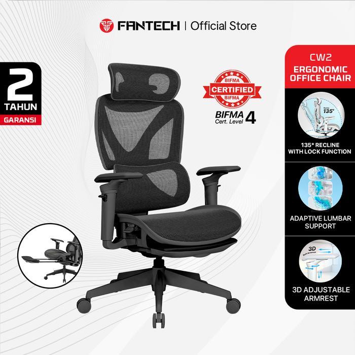 Jual FANTECH OFFICE CHAIR CW2 / CW-2 KURSI KANTOR ERGONOMIS KURSI KERJA ...