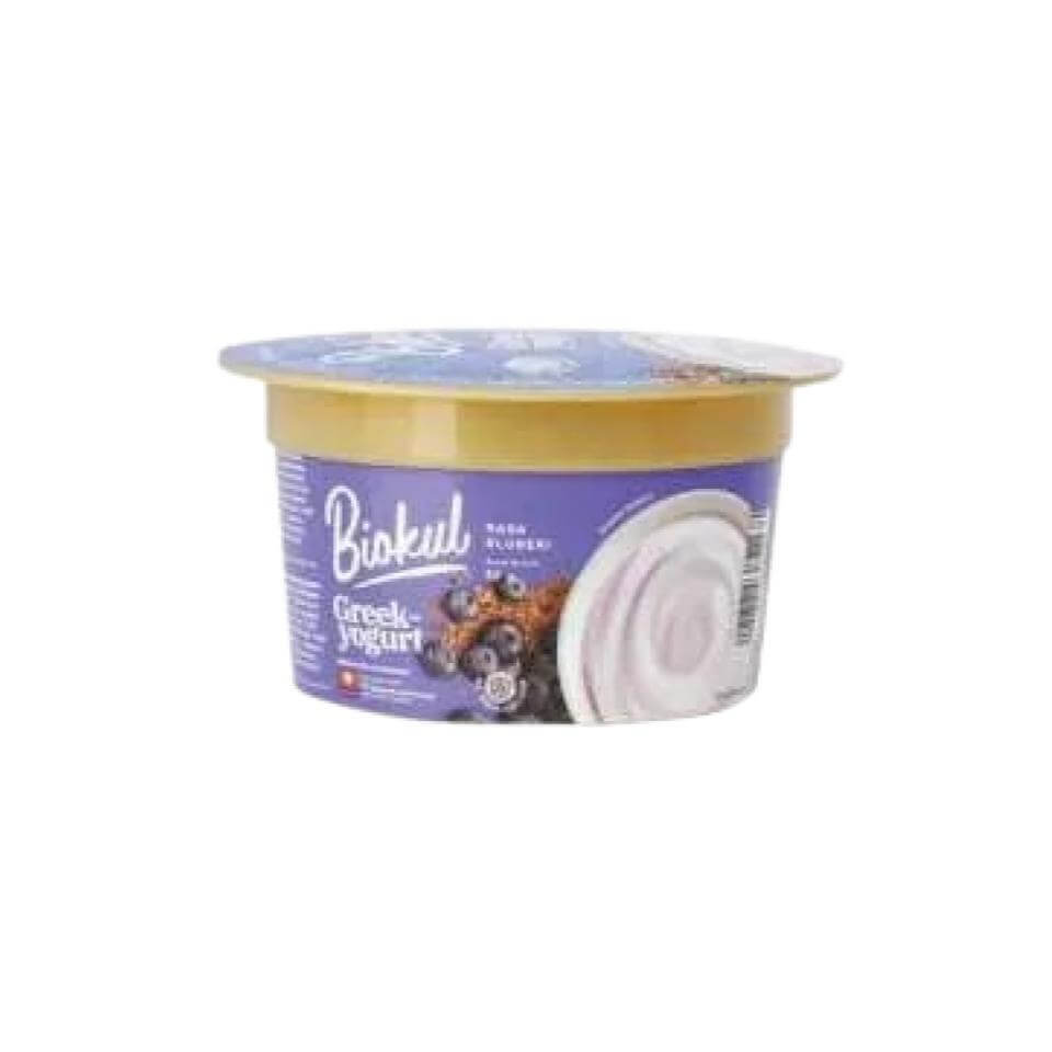 Jual Biokul Yoghurt Greek Blueberry Cup 80 gr | Shopee Indonesia