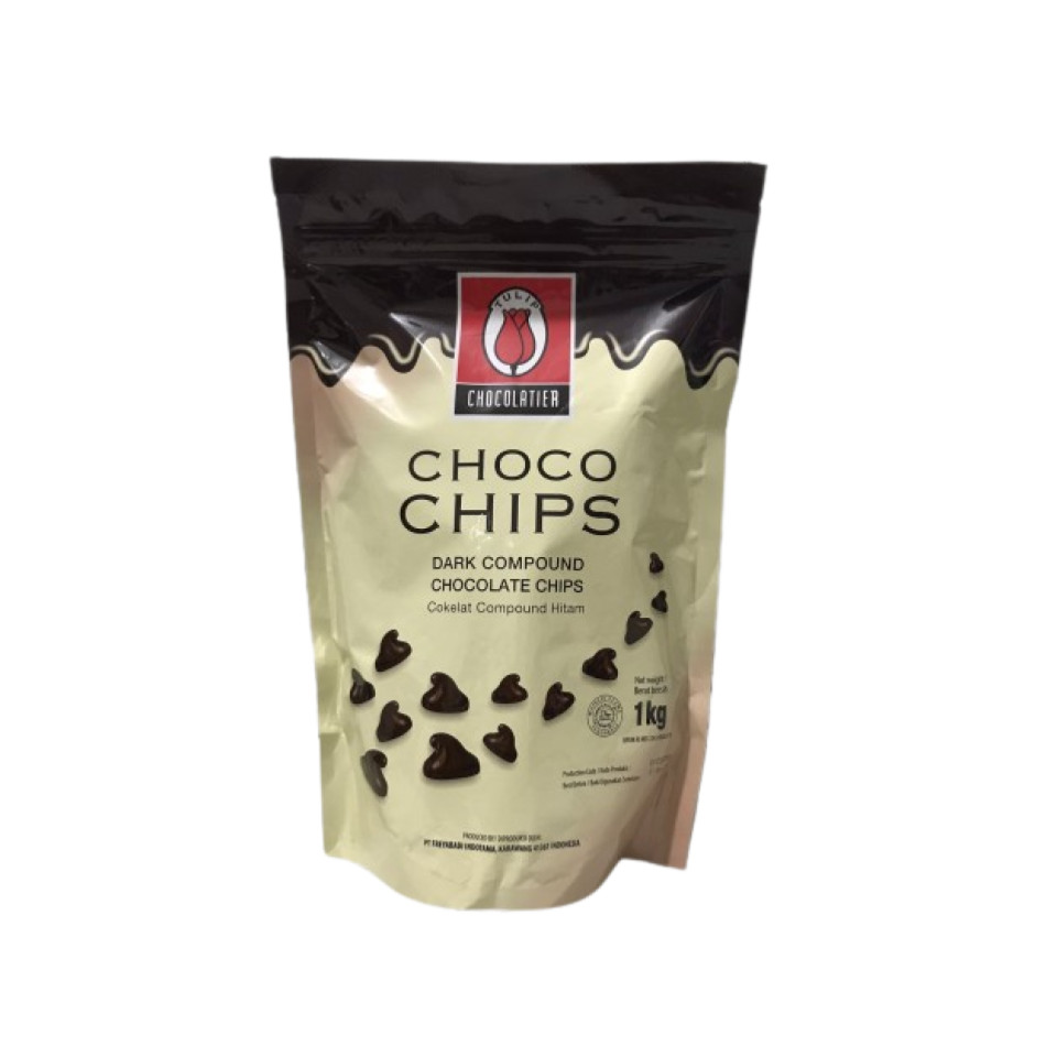 Jual Tulip Choco Chips Dark Compound 1 kg | Shopee Indonesia