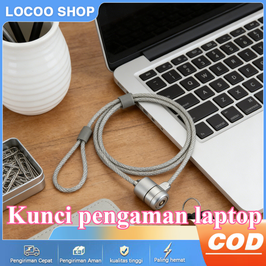 Jual Gembok Pengaman Laptop Metal dengan Kunci Notebook - Rantai ...