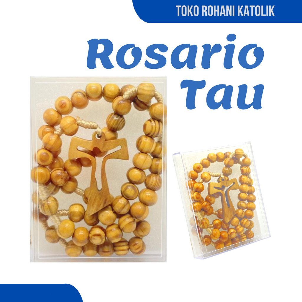 Jual ROSARIO SALIB TAU 10 MM / ROSARIO KATOLIK / ROSARIO ASLI / KONTAS ...