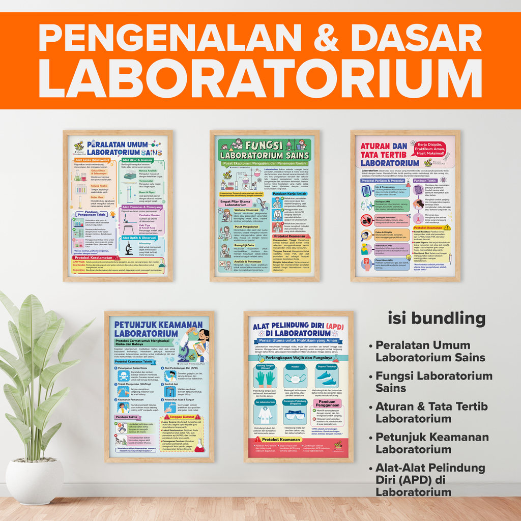 Jual Poster LABORATORIUM Alat Peraga Edukasi Sains Kimia Aturan Tata ...