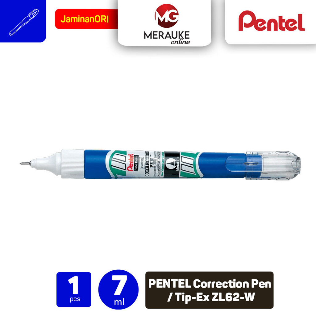 Jual PENTEL Correction Pen / Tip-Ex ZL62-W 7ml | Shopee Indonesia