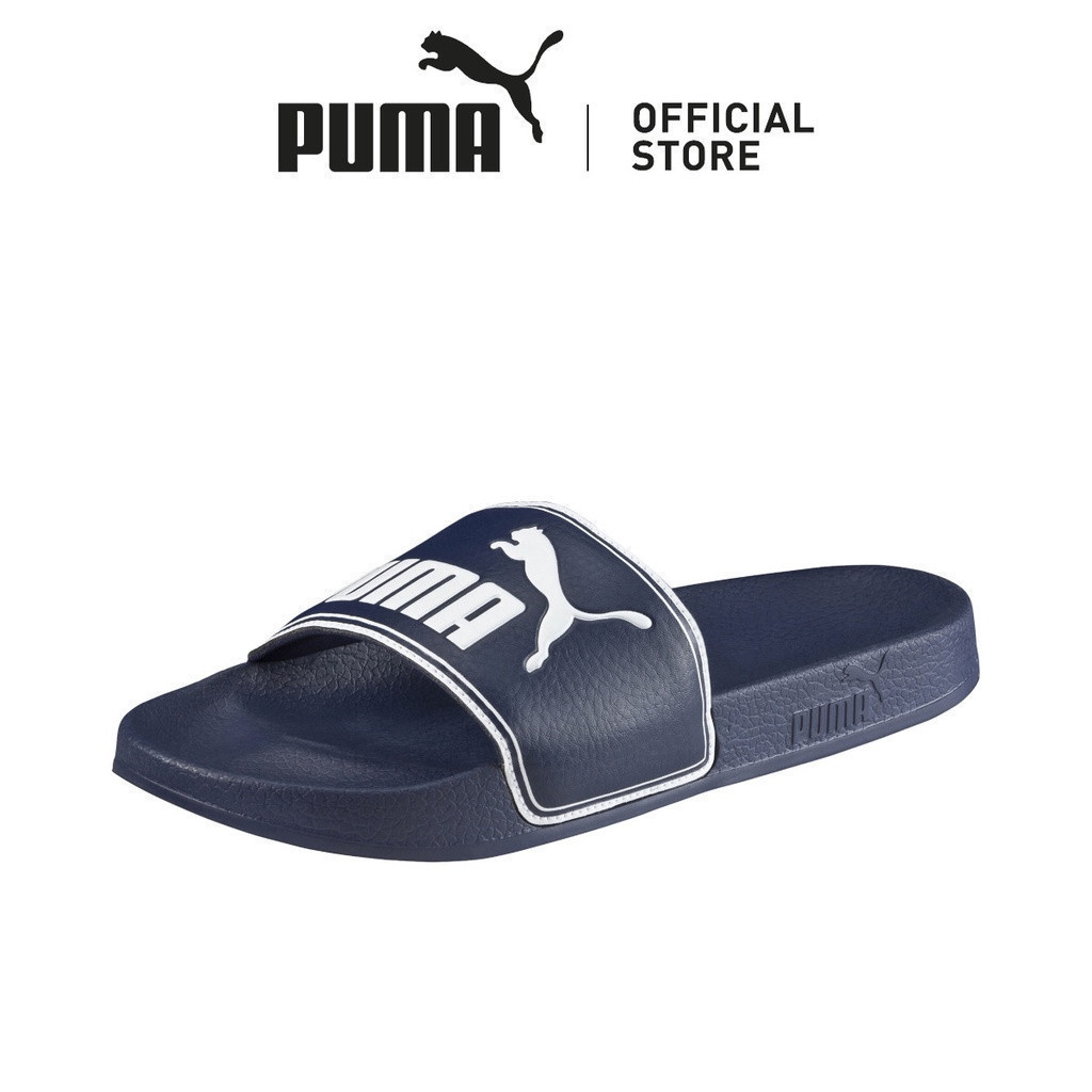 Jual PUMA Sandal Leadcat Slide Peacoat-White, Sendal Pria Wanita Slop ...