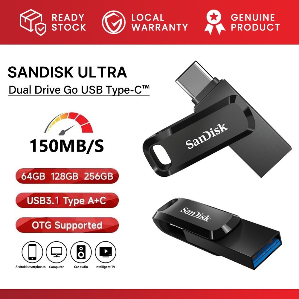 Jual Type-C & USB 3.1 Flashdrive 2-in-1 OTG Dual Drive GO | Shopee ...