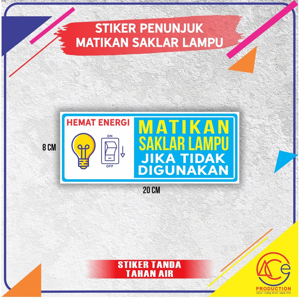 Jual STIKER MATIKAN SAKLAR LAMPU SIGN TURN OFF LIGHT | Shopee Indonesia