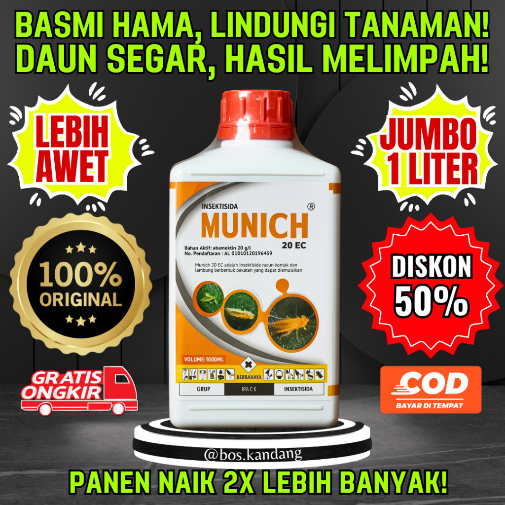 Jual MUNICH 20EC 1 LITER – Insektisida Pembasmi Hama Tanaman Padi ...