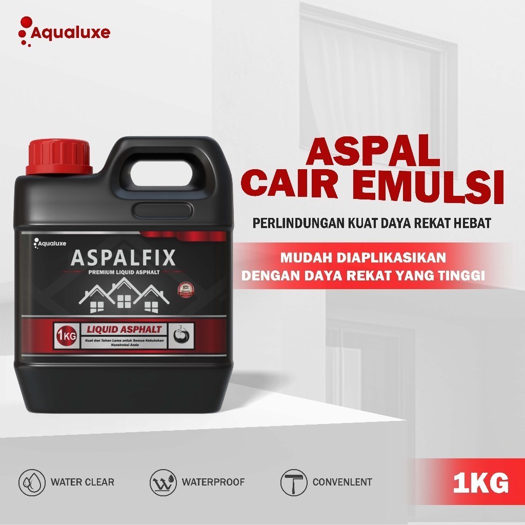 Jual Aqualuxe Aspal Emulsi 1kg Aspal Cair Pelapis Anti Bocor dan Karat ...