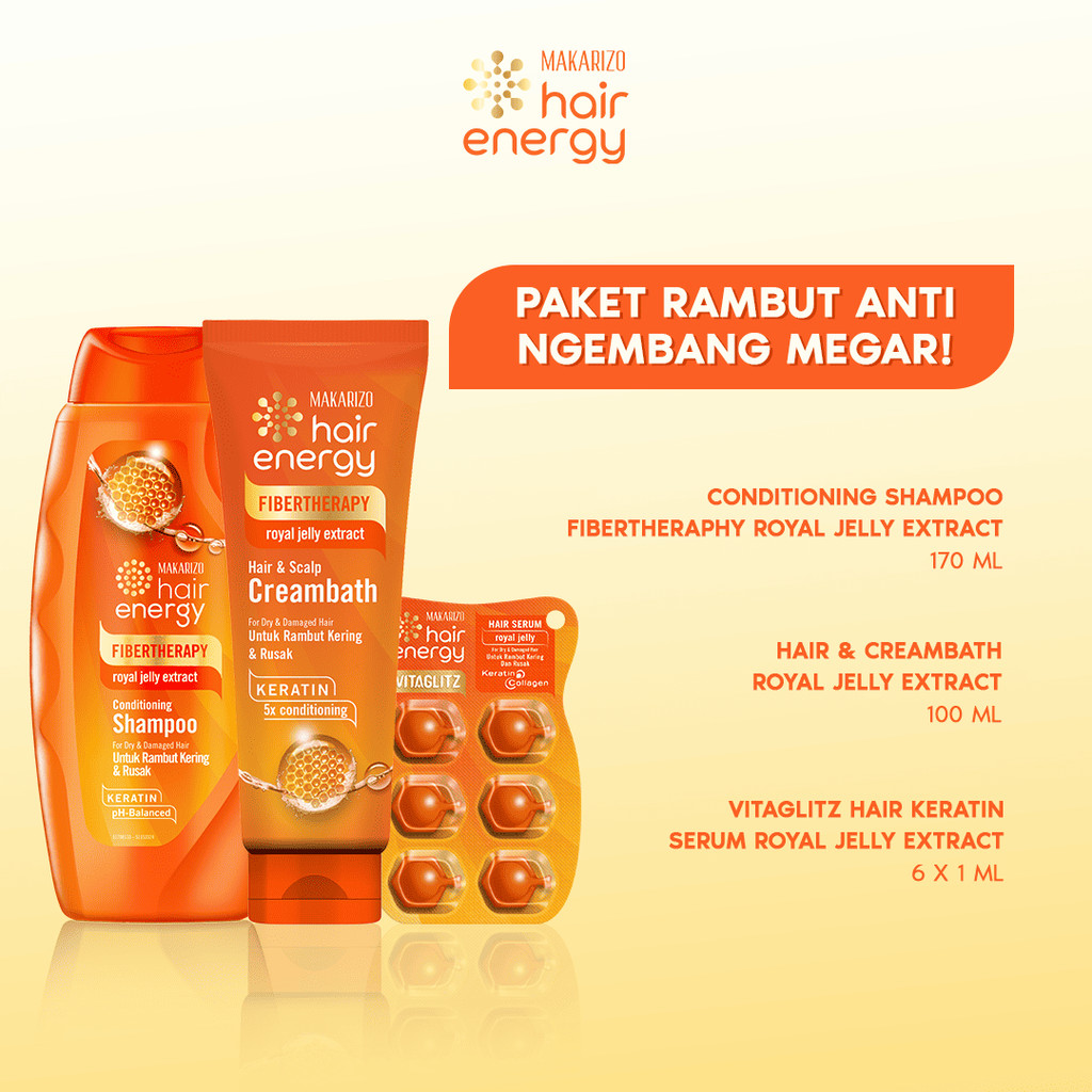 Jual Makarizo - Paket Rambut Anti Ngembang Megar | Shopee Indonesia